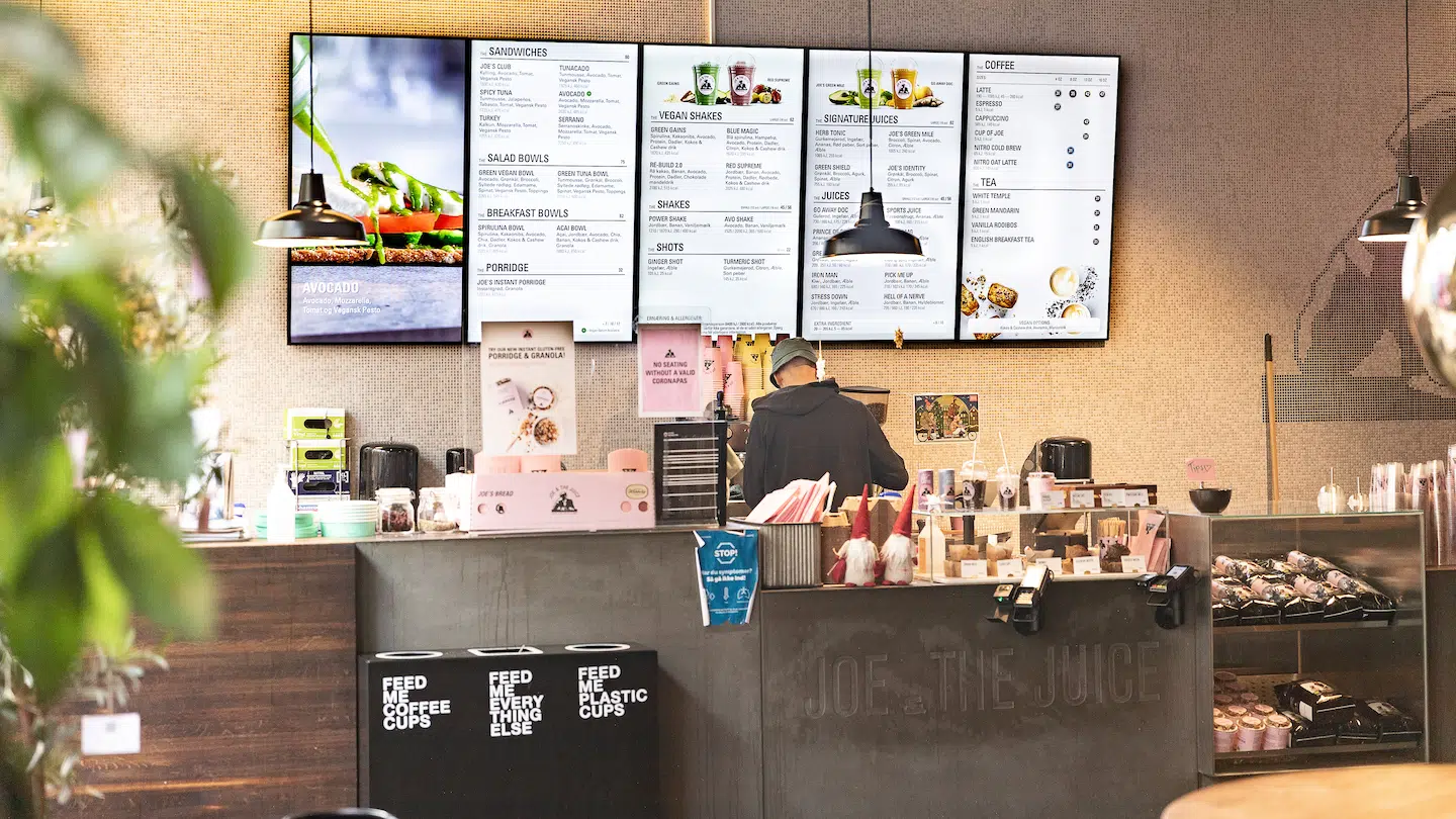 Visual Art delivers digital signage to Joe & the Juice globally
